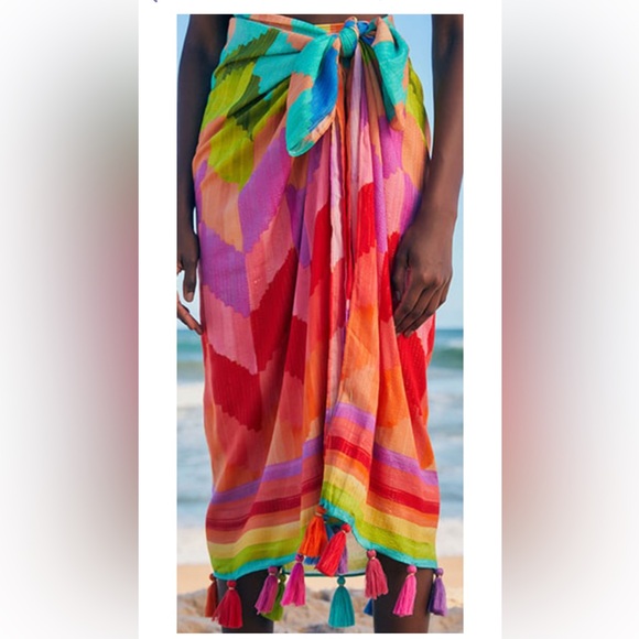 FARM Rio | Swim | Farm Rio Chevron Tasseled Sarongpareo Beach Wrap ...